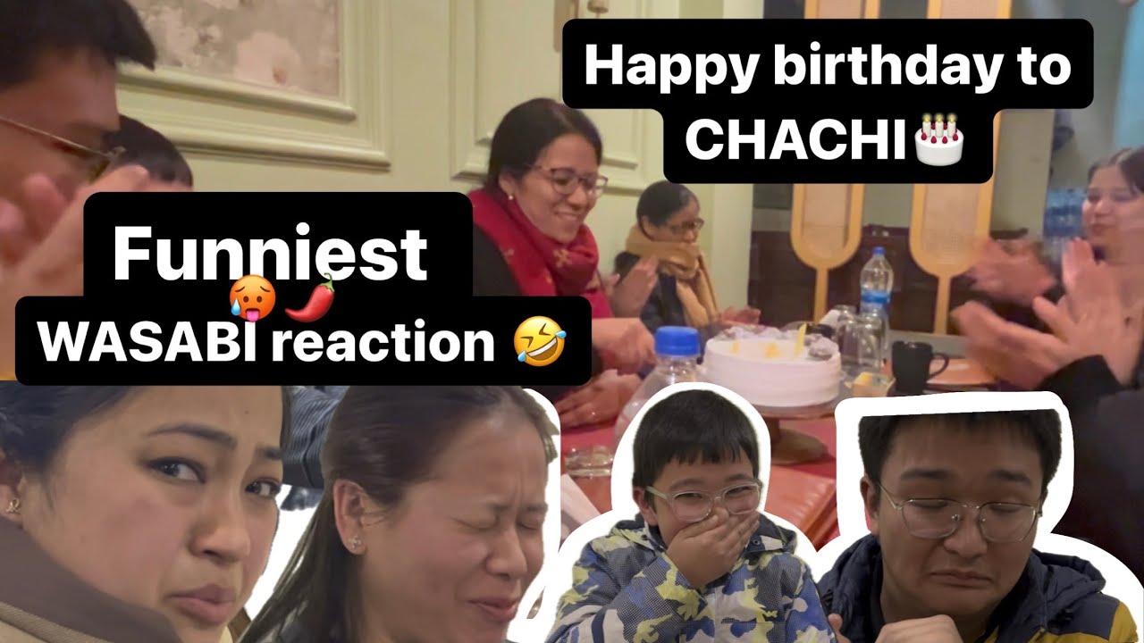 Happy birthday to CHACHI🎂||wasabi tasting 🌶️🤣🤣||manali snow sliding ...
