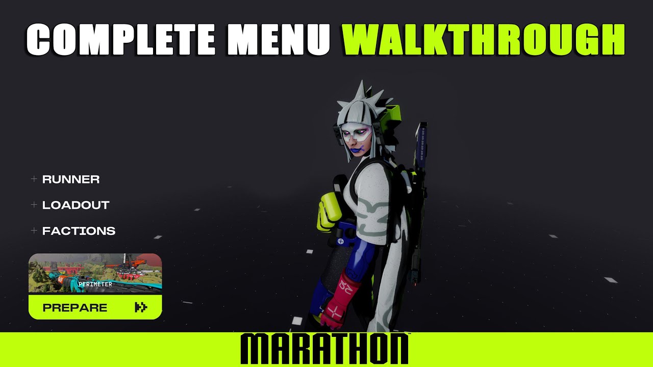 Full Marathon Alpha Menu Walkthrough - YouTube