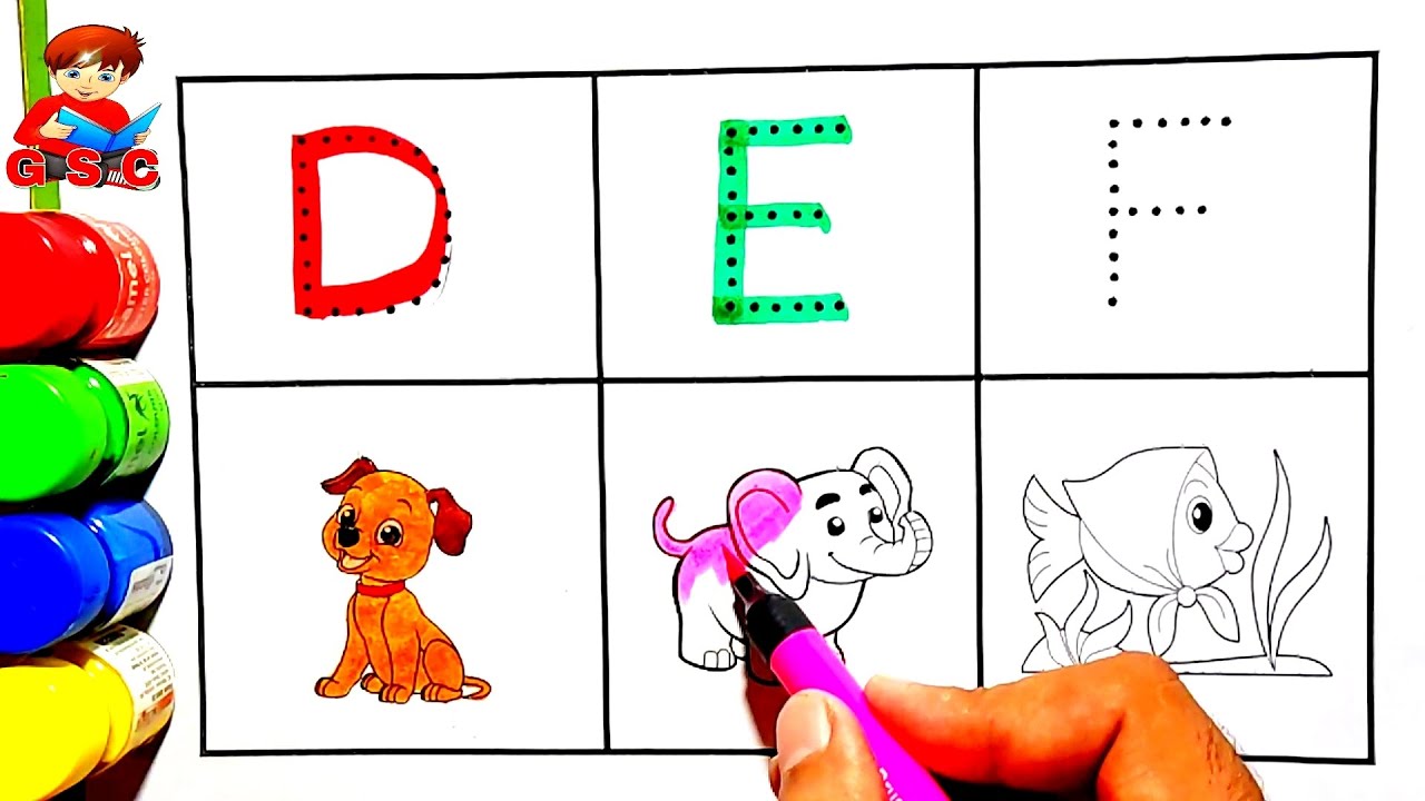 abcd | write abcd with meaning | d for dog, f for fish | abcd for kids ...