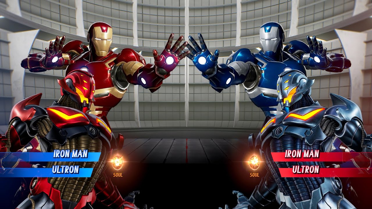 Iron Man & Red Ultron VS Blue Iron Man & Blue Ultron -Marvel vs Capcom ...