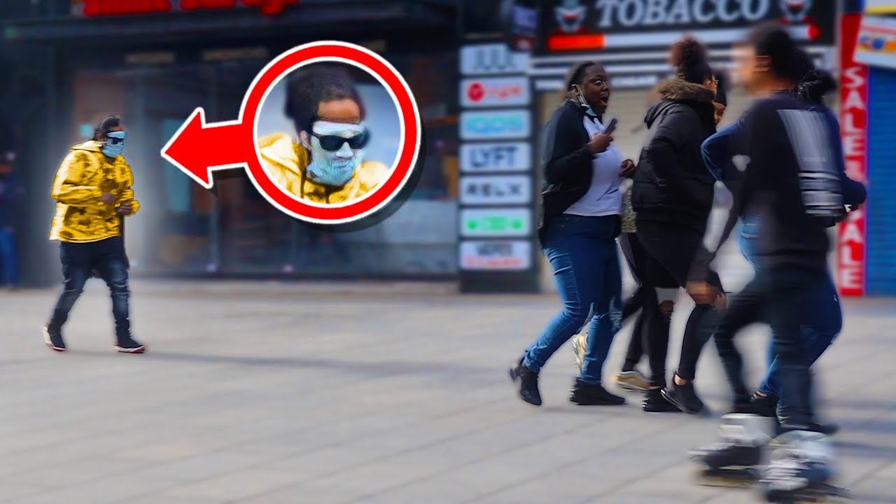 Scaring People Prank *BLIND FOLDED* - YouTube