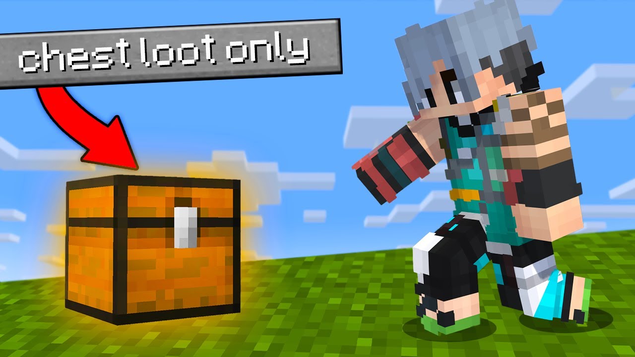 *CHEST LOOT ONLY* Challenge in Minecraft (No Crafting , No Trading ...