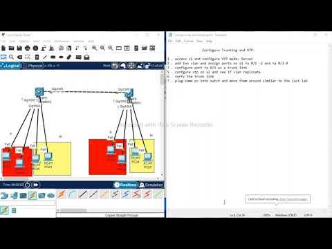 Configure Trunking and VTP on Cisco switch in packet tracer|what is vtp and Trunking in ...