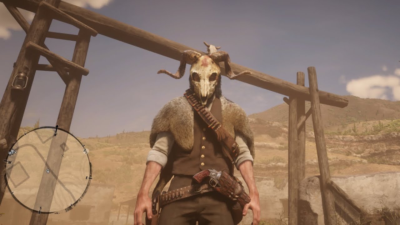 How to get ram skull mask in Red Dead 2 - YouTube