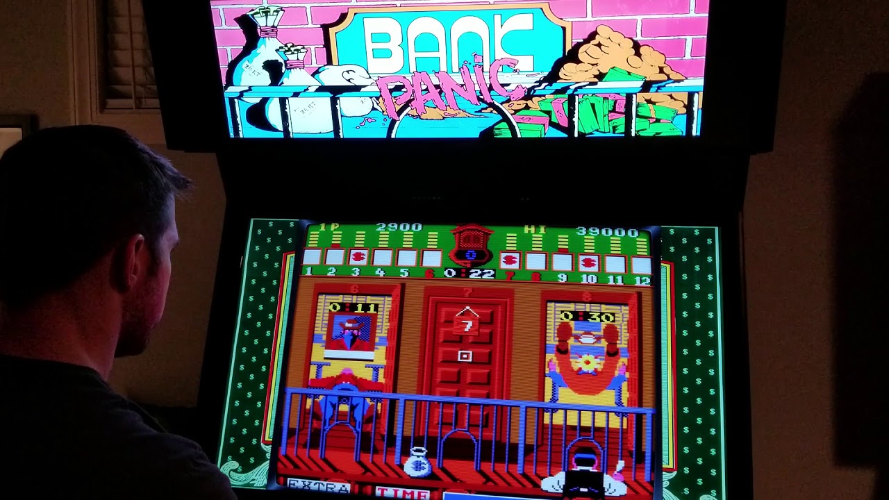 Bank Panic Arcade Cabinet MAME Gameplay w/ Hypermarquee - YouTube