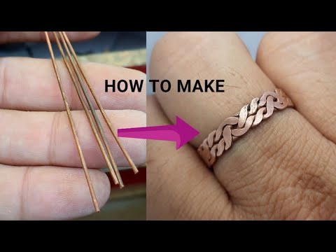 How to make a copper wire ring || Copper wire ring making || How its ...