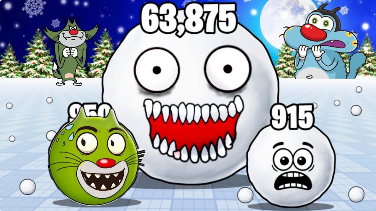 OGGY Became A Snowball in Roblox game! JACK Killing BoB Ball ( Taimoor ...