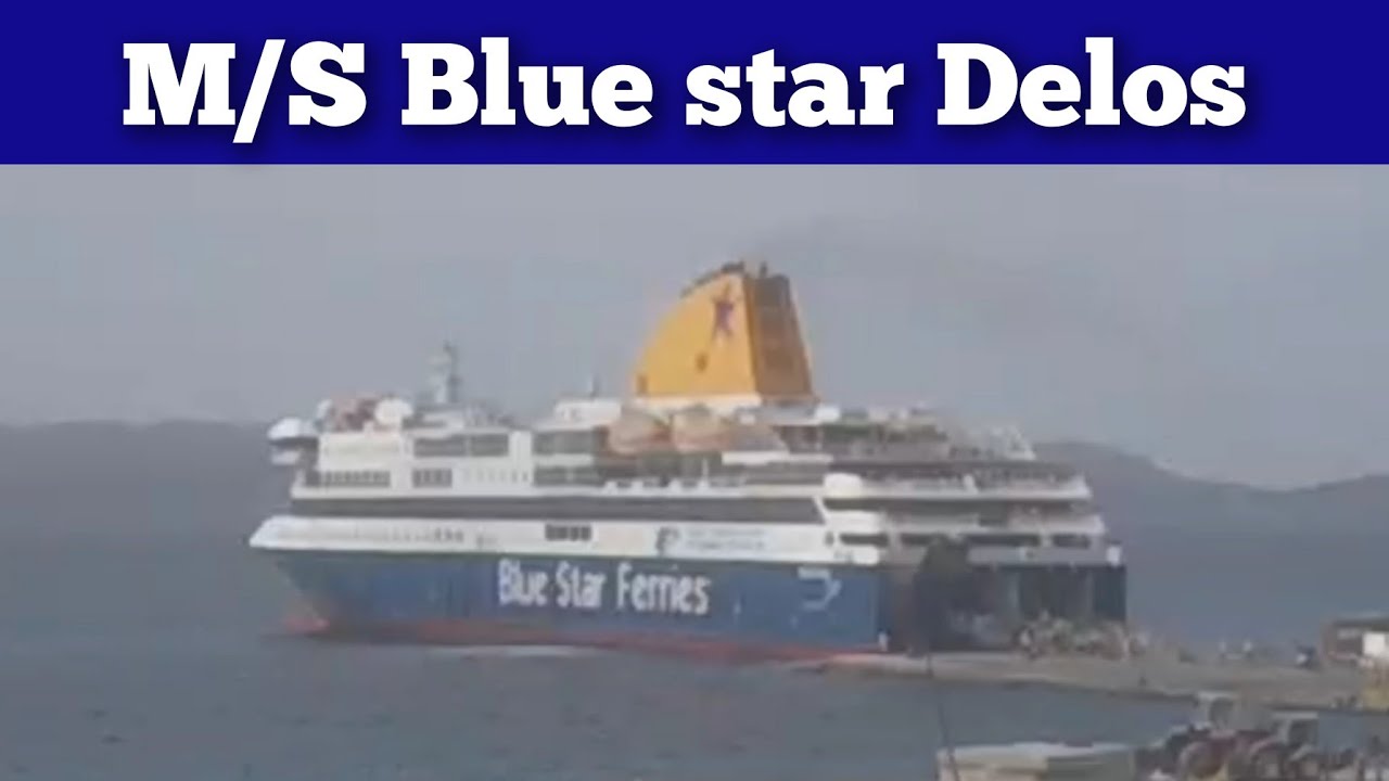 Blue star ferries: M/S Blue star Delos leaving Naxos - YouTube