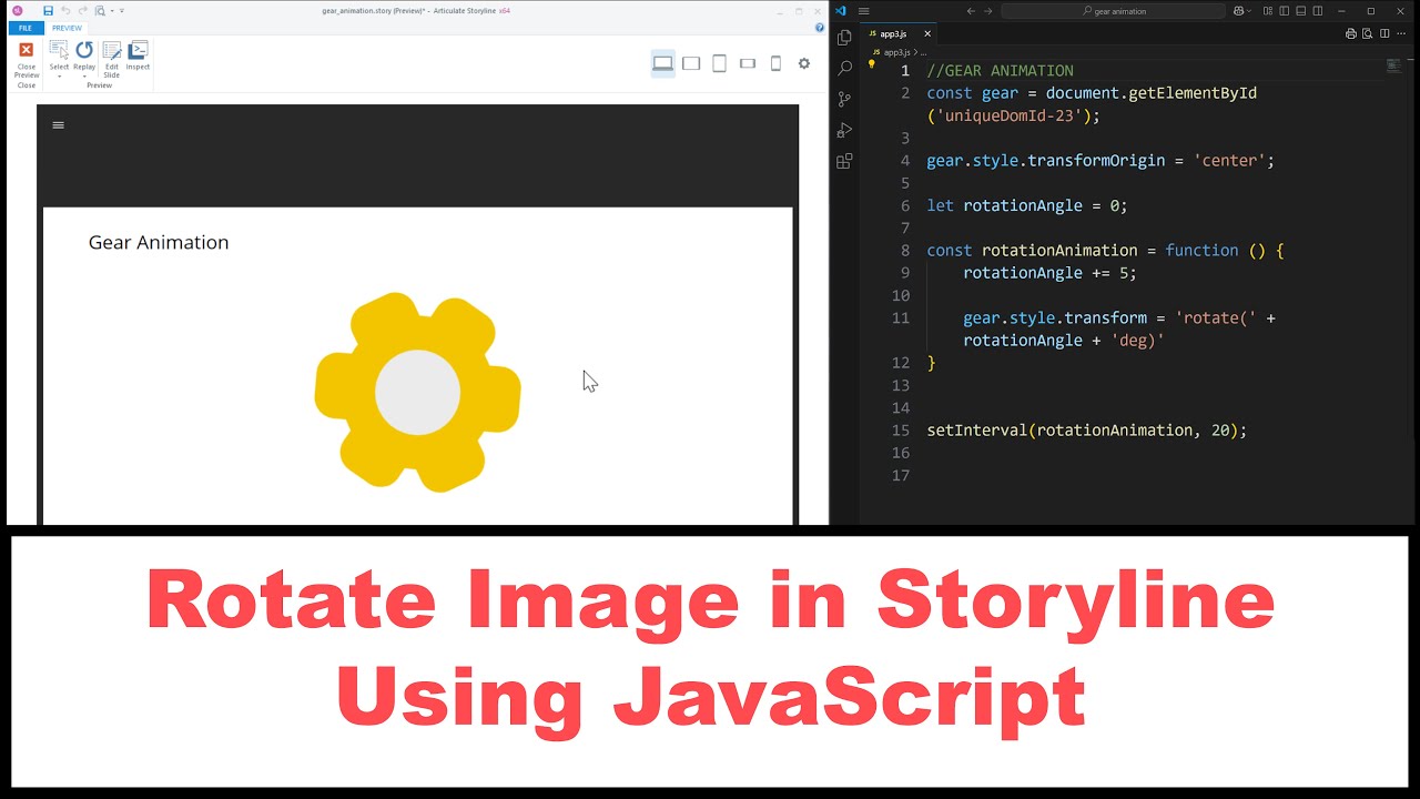 Rotate Image In Storyline Using Javascript Youtube