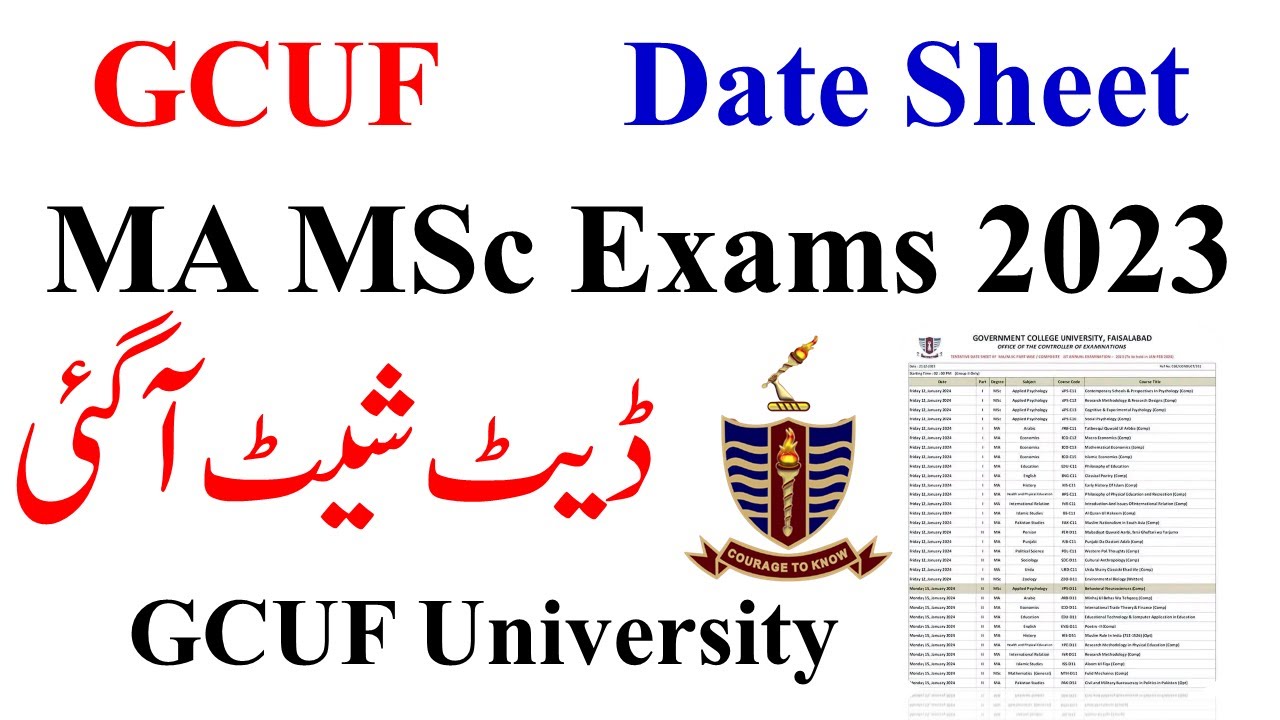 MA MSc Date Sheet 2023 GCUF | MA Date Sheet 2023 GCUF | MSc Date Sheet ... MA MSc Date Sheet 2023 GCUF | MA Date Sheet 2023 GCUF | MSc Date Sheet ...