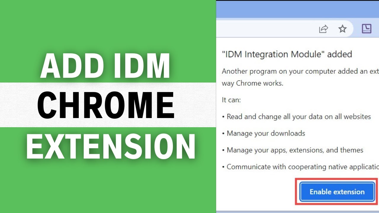 How to Add IDM Extension in Google Chrome on PC (EASY) - YouTube