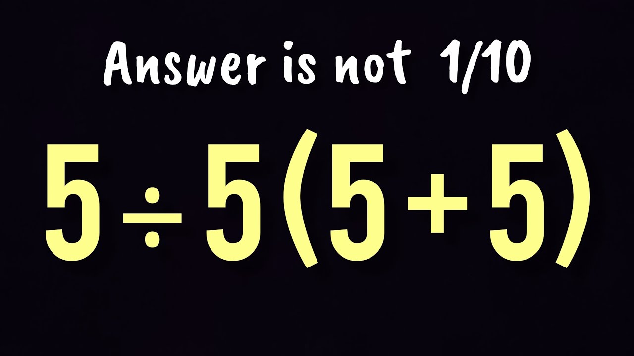 Can you solve this simple math problem? - YouTube