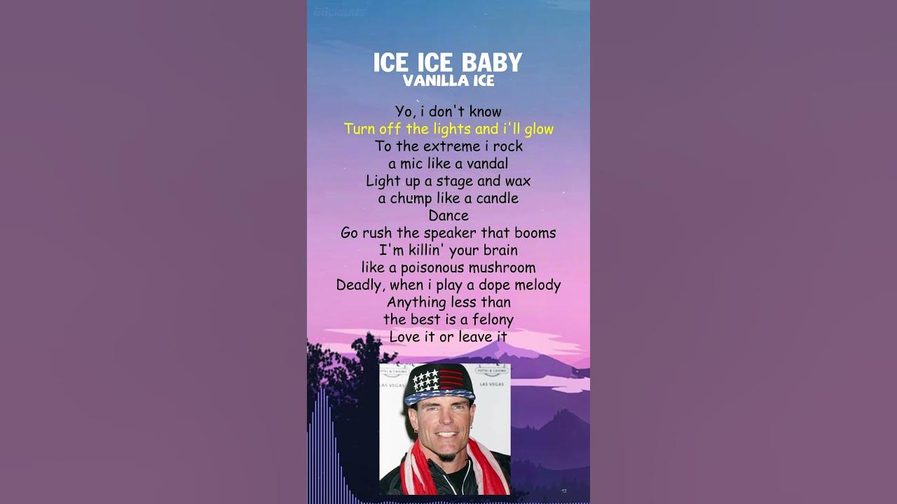 Vanilla Ice - Ice Ice Baby (Lyrics) #shorts - YouTube