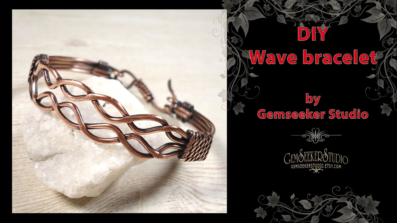 10 minute jewellery. How to make DIY wave bracelet wires. - YouTube