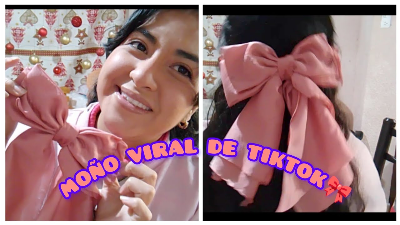TUTORIAL PASO A PASO DE COMO HACER EL MOÑO 🎀VIRAL DE TikTok o moño con ...