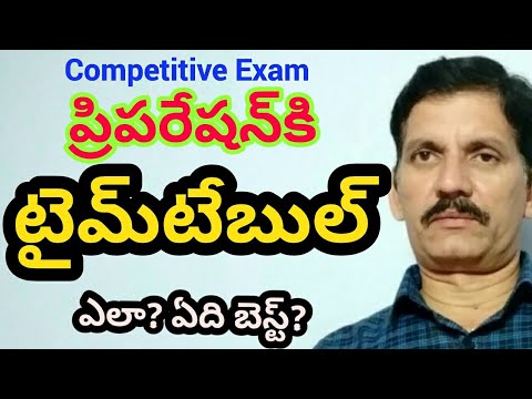How to prepare Time table for Competitive Exams | పరీక్షలకు టైంటేబుల్ ...