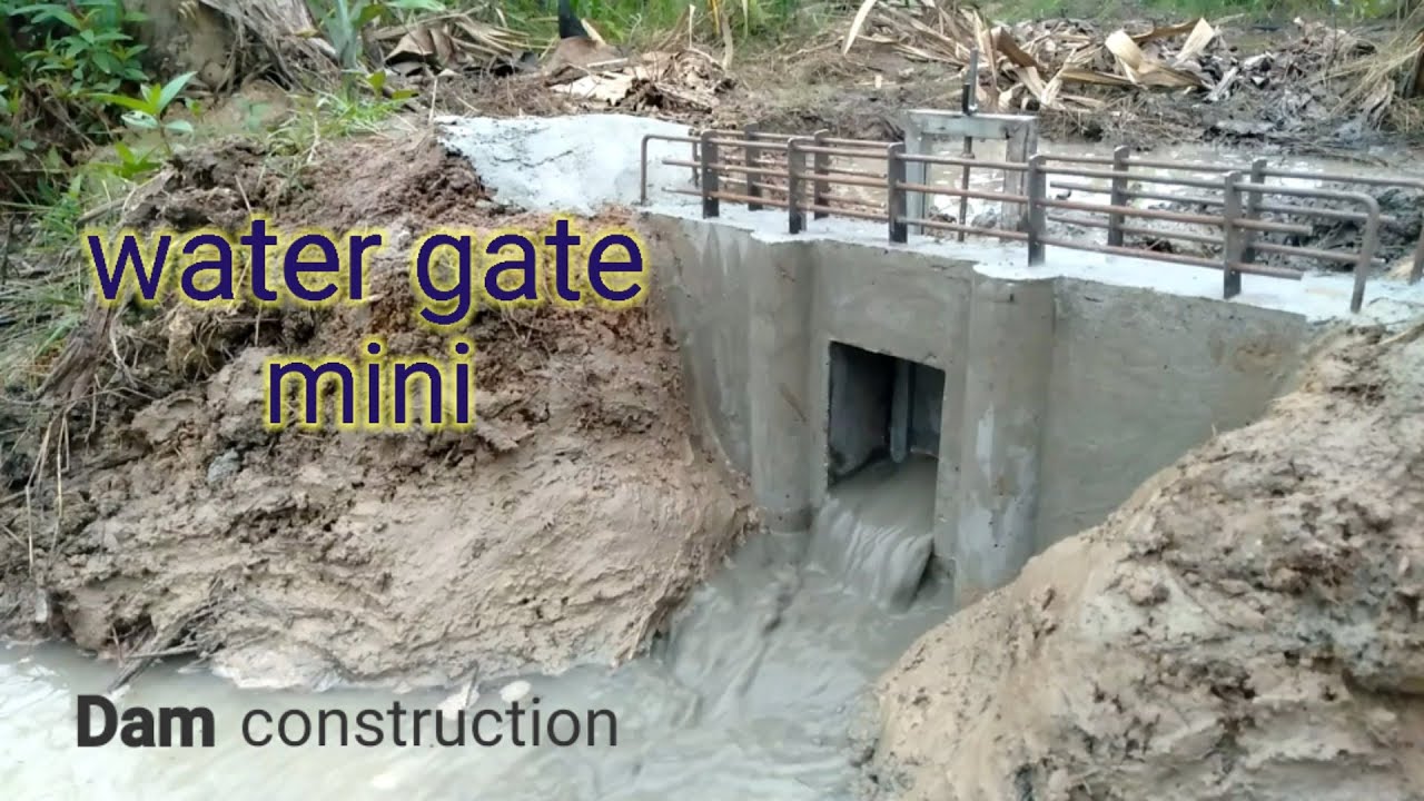 Pembangunan Water Gate Mini | Building Dam Construction . - YouTube