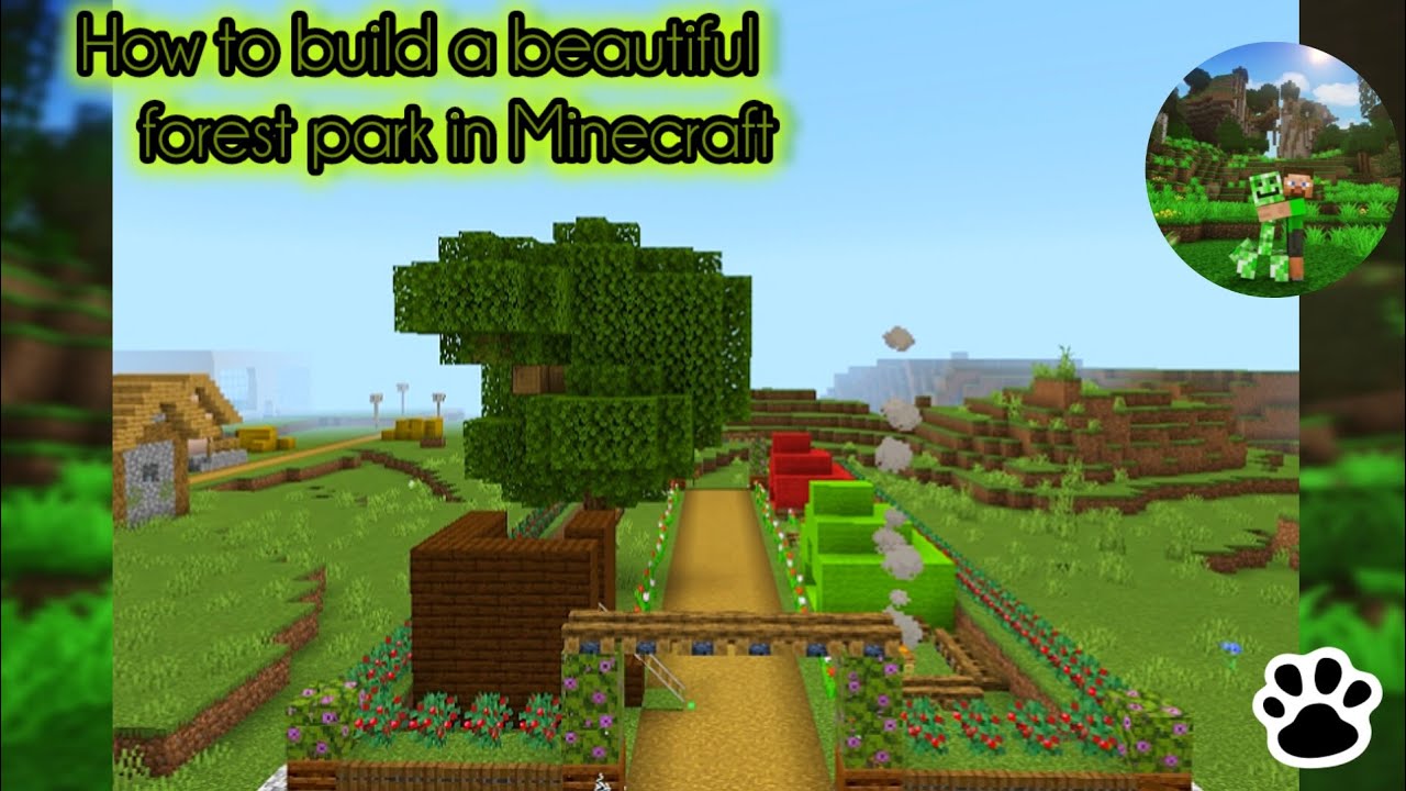 How to build a forest park in Minecraft (Part 1) - YouTube