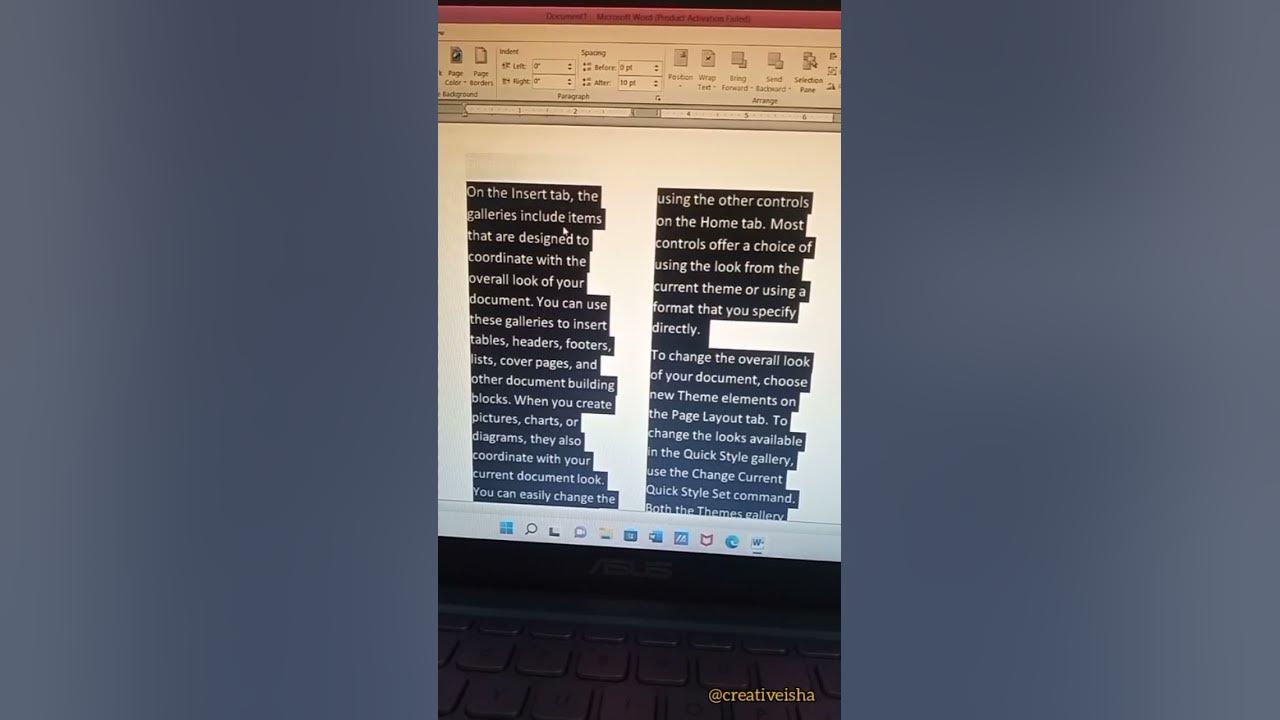 Convert Paragraph To Columns In Ms Word shorts viral ytshorts convert-paragraph-to-columns-in-ms-word-shorts-viral-ytshorts
