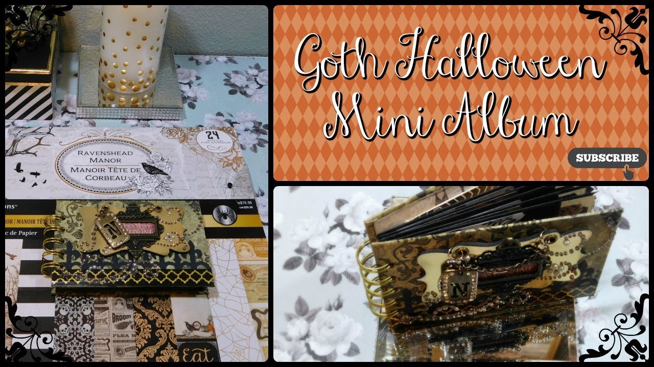 Halloween Mini Album Idea | Victorian Goth Halloween Mini Album | Paper ...