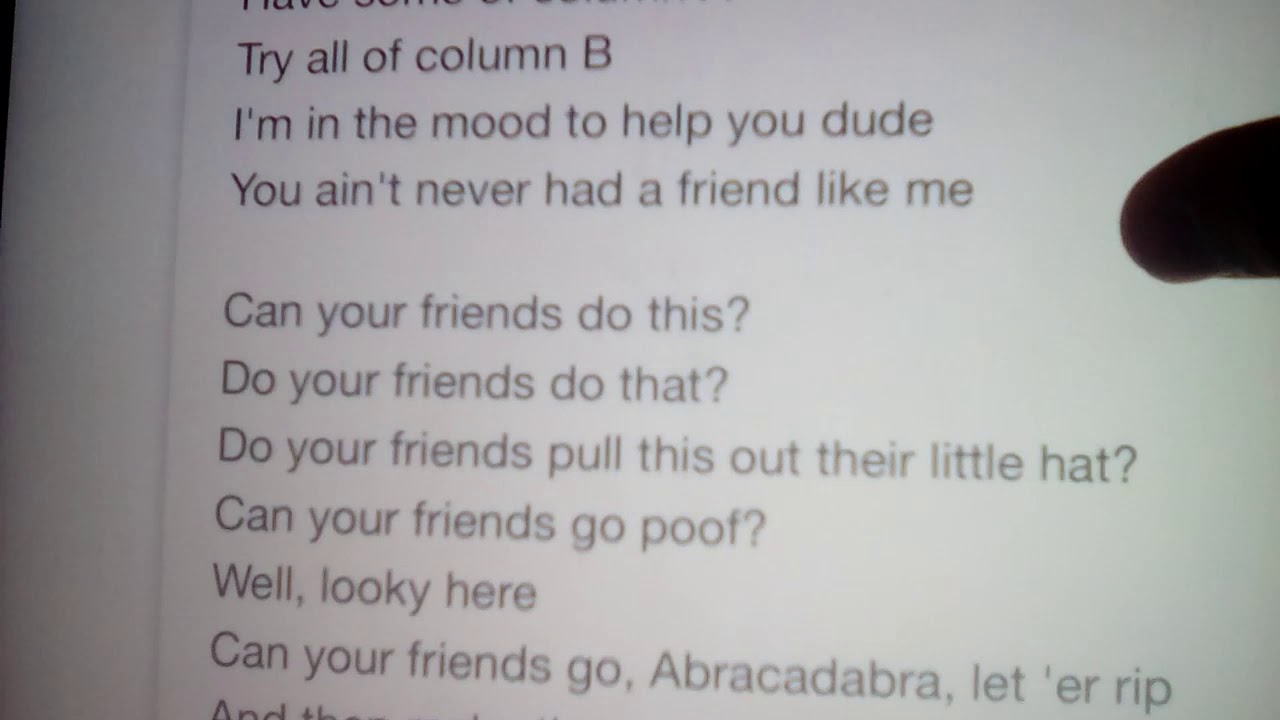 Aladdin Friend Like Me Lyrics - YouTube