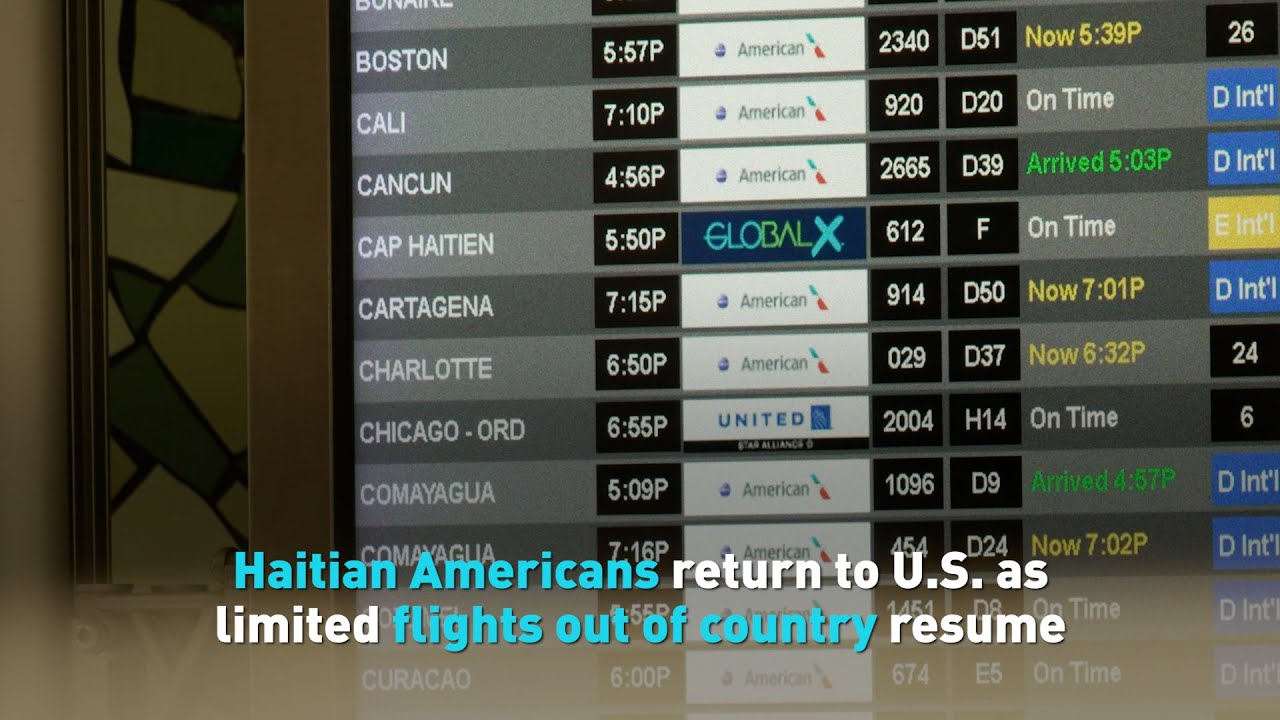 Haitian Americans return to U S as limited flights out of country ...