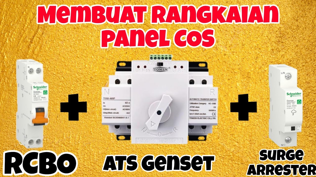 Rangkaian Panel COS, RCBO, Surge Arrester | ATS, Schneider, Tomzn, SPD ...