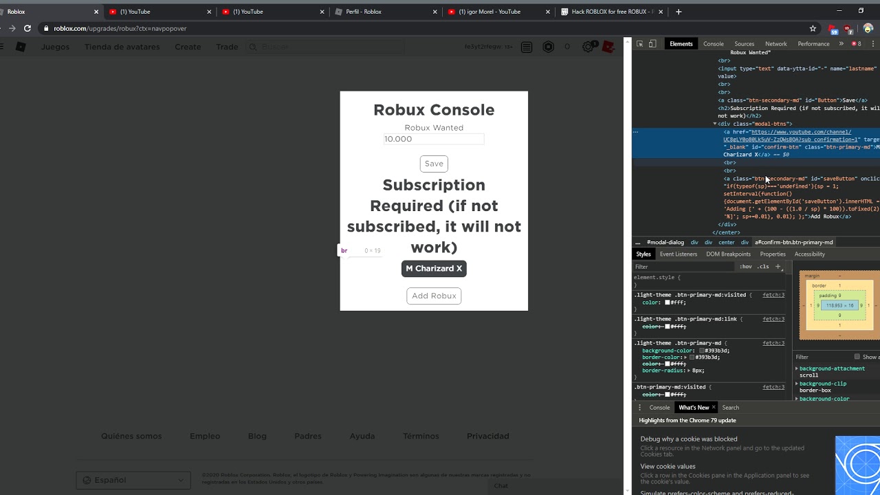 Inicio Roblox Google Chrome 2020 01 24 15 32 12 - YouTube