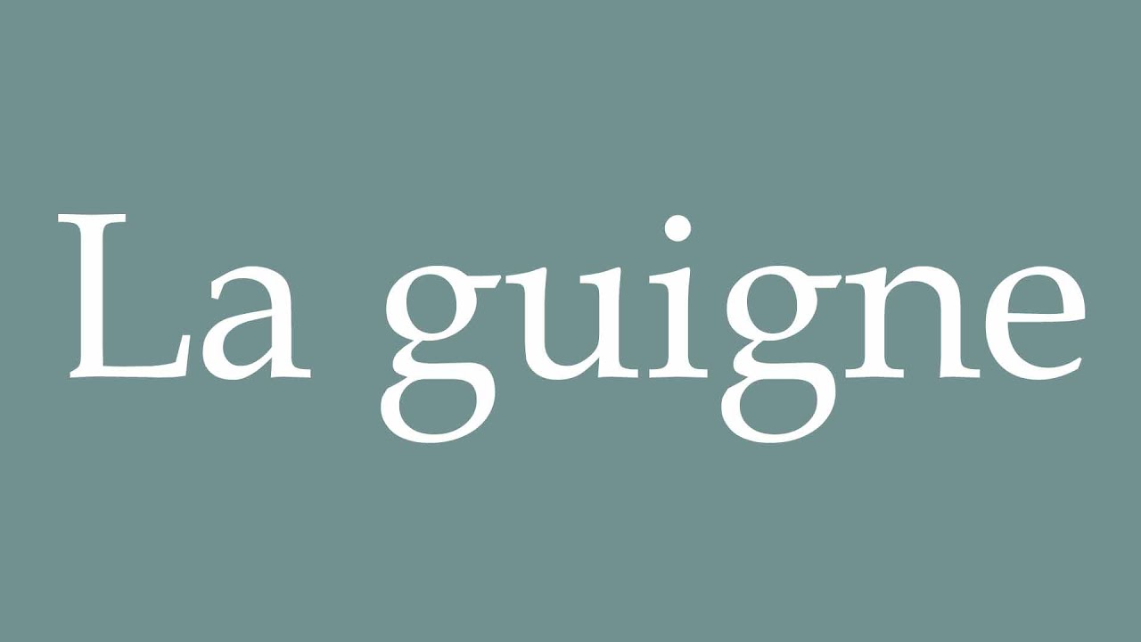 How to Pronounce ''La guigne'' (Bad luck) Correctly in French - YouTube
