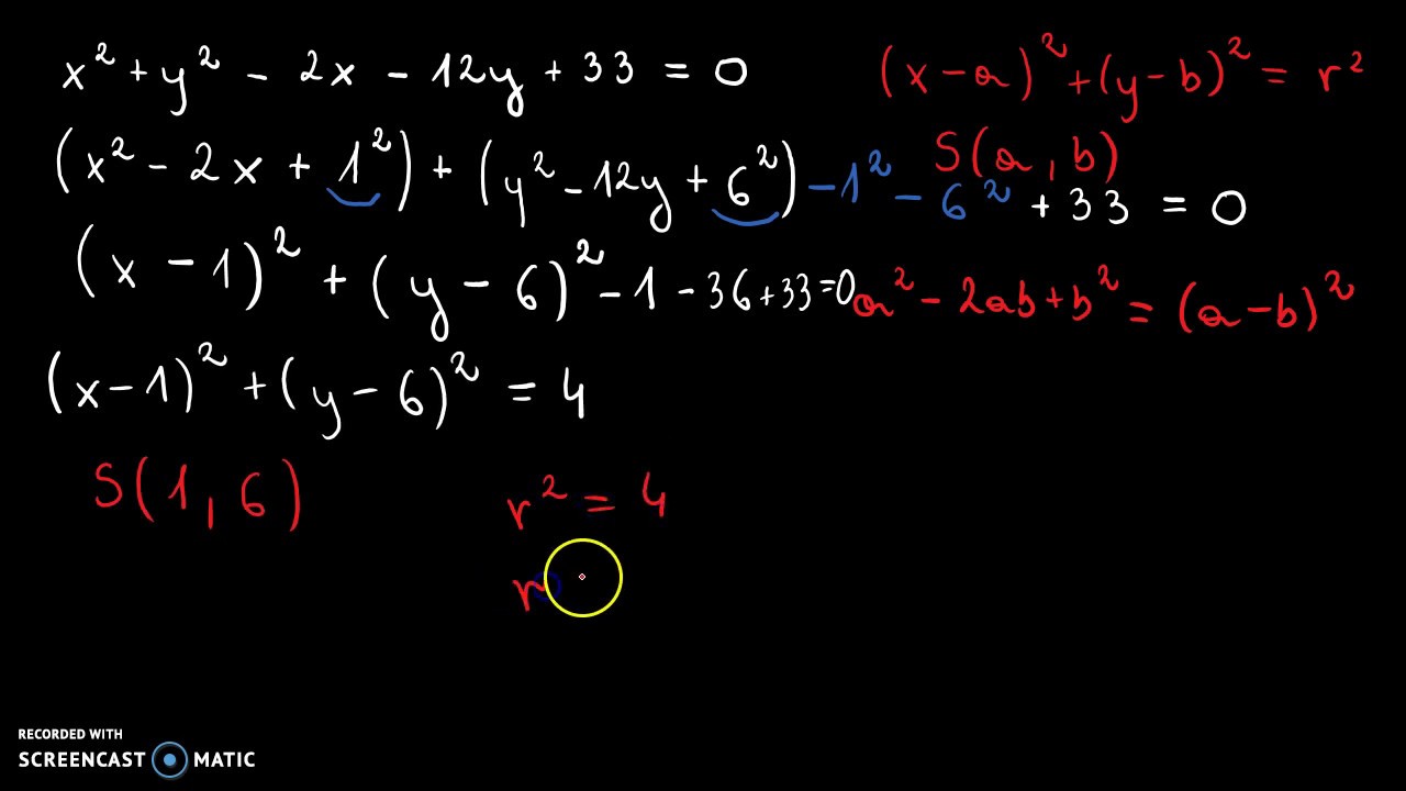Okrąg w układzie współrzędnych. - YouTube