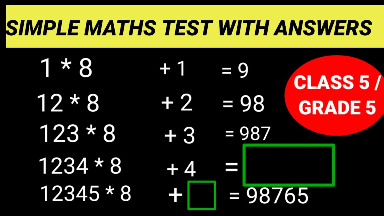 MENTAL MATHS CLASS 5 GRADE 5 SIMPLE MATHS TEST FOR CLASS 5 GRADE 5 MATHS QUIZ FOR CLASS 5 mental-maths-class-5-grade-5-simple-maths-test-for-class-5-grade-5-maths-quiz-for-class-5
