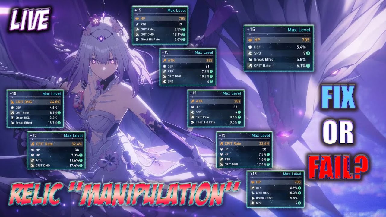 HSR Relic Manipulation LIVE 5/14/2025 | HSR Account Reviews - YouTube