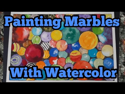 Painting Marbles With Watercolor - YouTube
