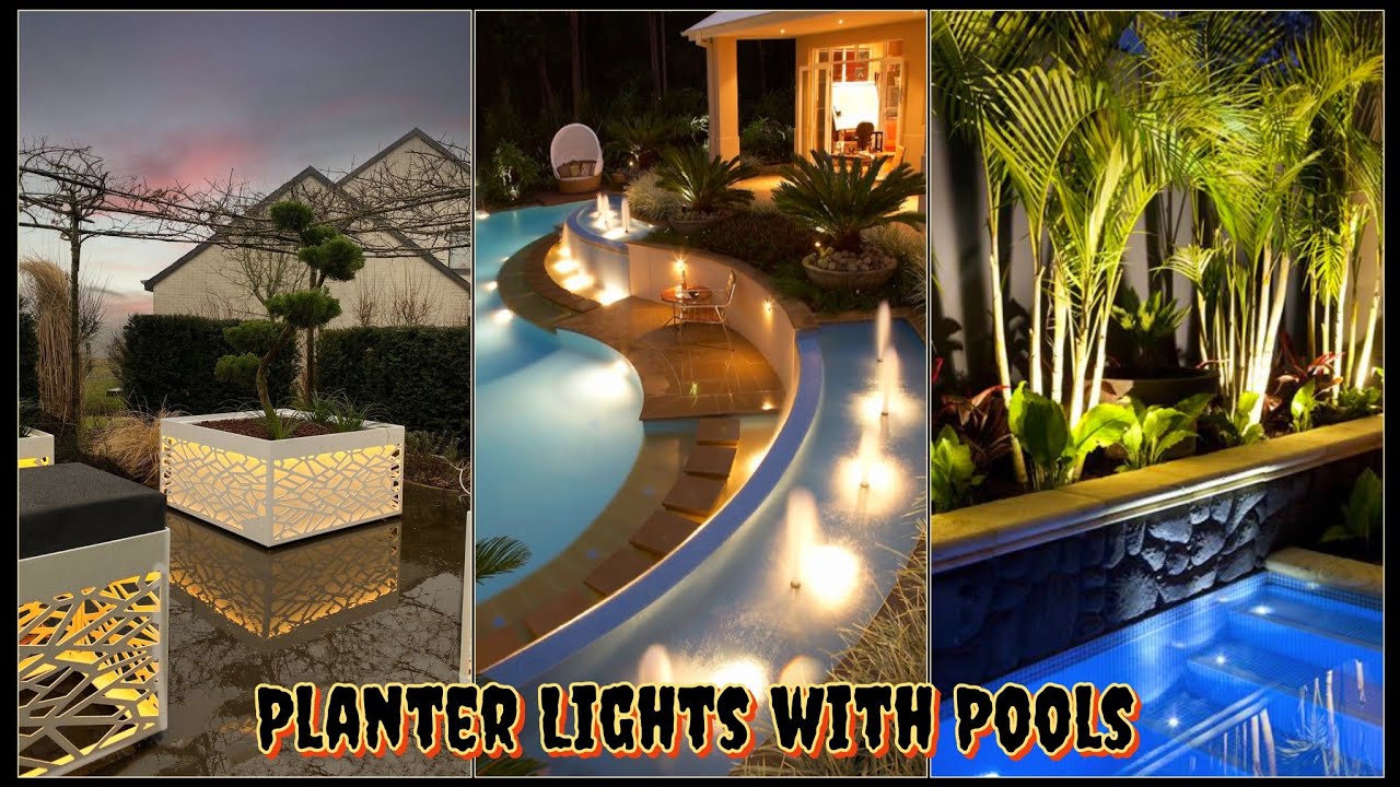 Transform Your Poolside Oasis with Stunning Planter Lights | A Stunning ...