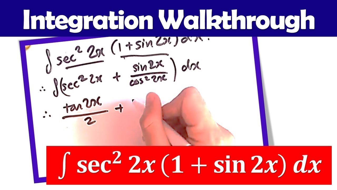 Integral of sec^2(2x)*(1+sin2x) using Integration by Substitution - A ...