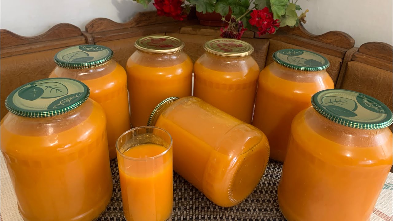 Сік яблучно-гарбузово-морквяний з мʼякоттю 🥕🍏🎃. Вітамінна бомба ...