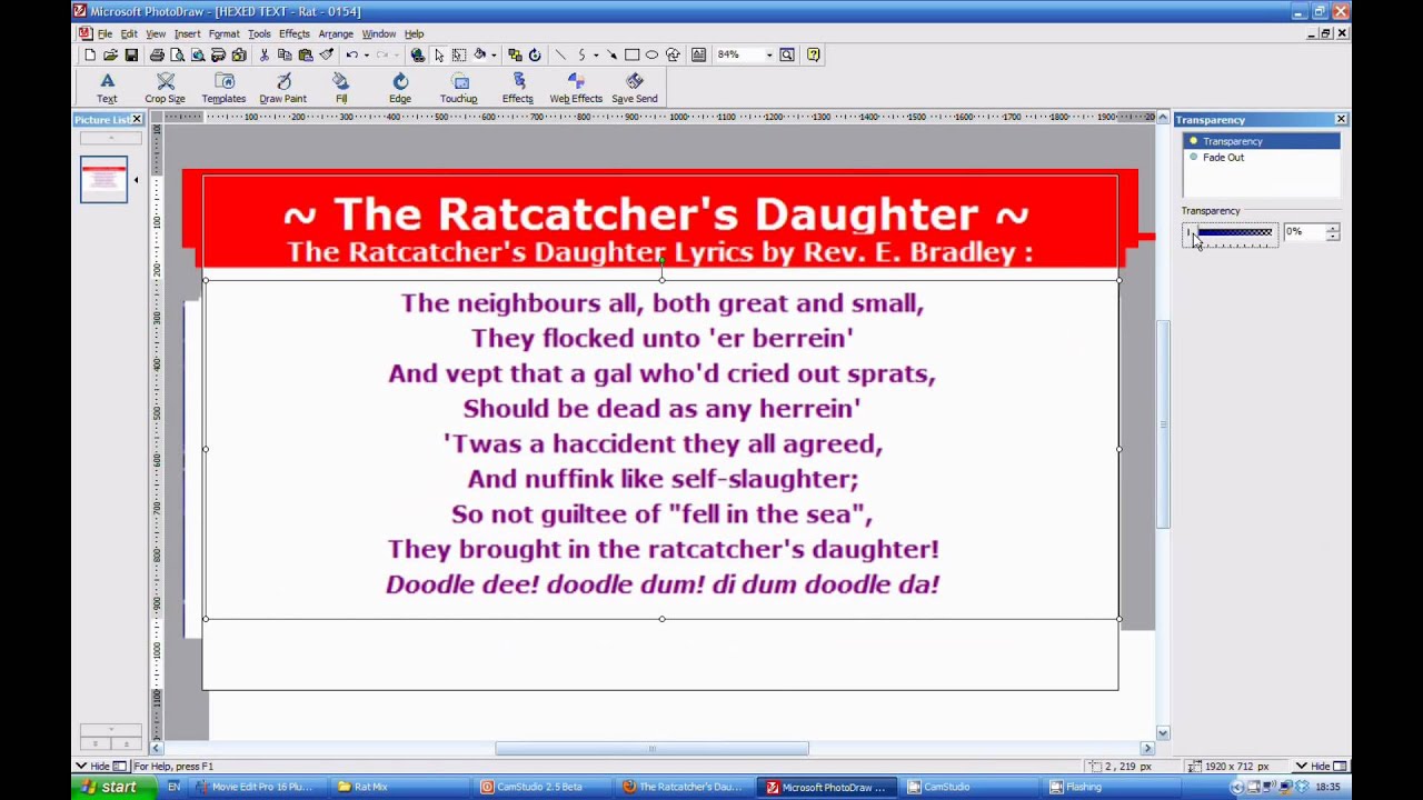 Making & Aligning Text Cards with Microsoft PhotoDraw 2000 Version 2 ...