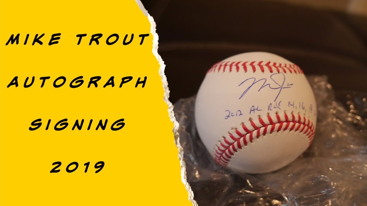 Mike Trout Autograph Signing 2019 - YouTube