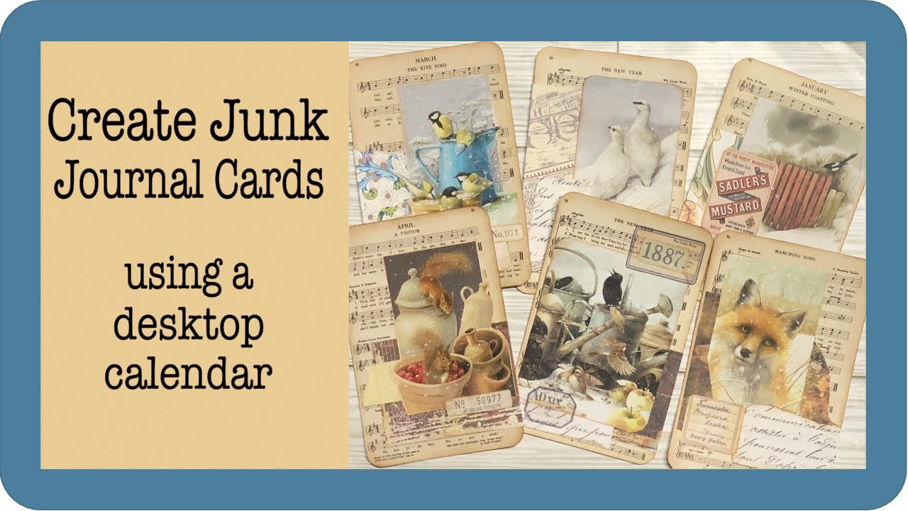 Mass Making Junk Journal Cards using a 365–Day Desktop Calendar - YouTube