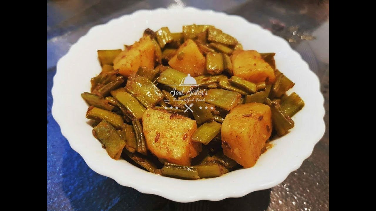 Gavar Aloo Sabzi | Cluster Beans Potato Fry | Less Oil | Easy Quick ...