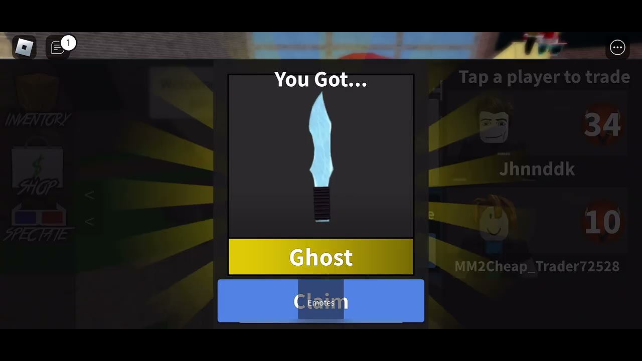 getting ghost from bot in mm2 - YouTube