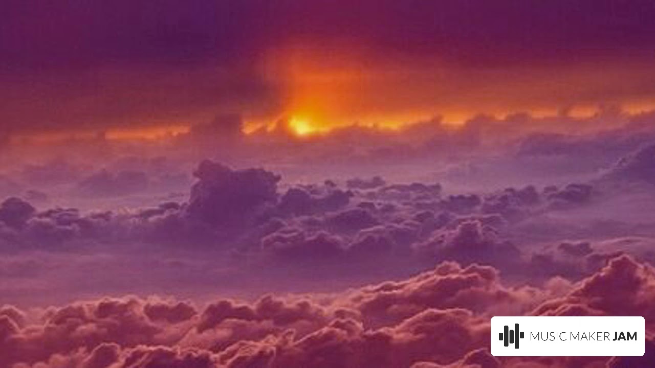 flying over sunset sky - YouTube