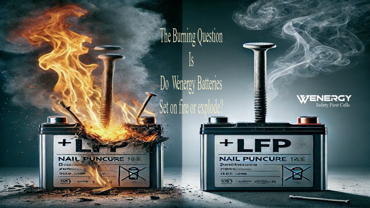 LFP Battery Nail Puncture Test – No Fire, No Thermal Runaway - YouTube