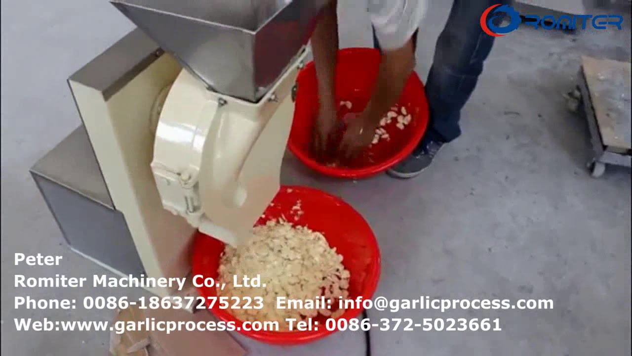 Small Garlic Slicing Cutting Machine for Africa Customer - YouTube