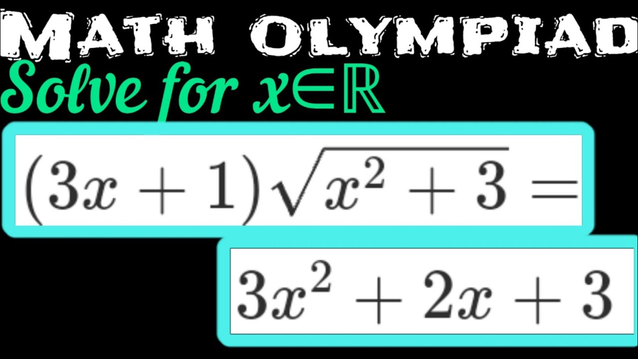 A Nice Algebra Problem!Math Olympiad@AyaansMath - YouTube