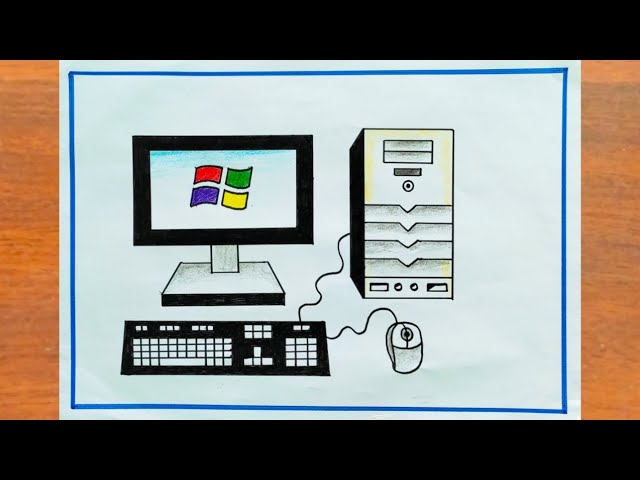 How To Draw Computer Parts Step By Step