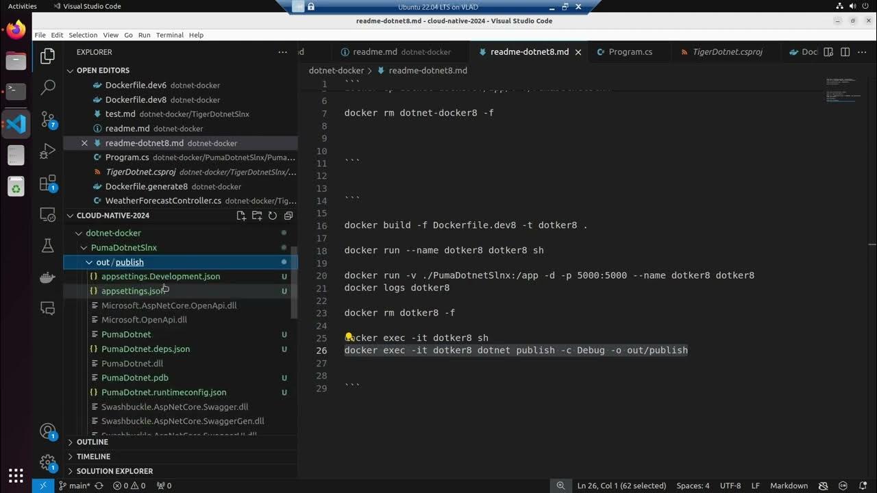 Publishing Dotnet Applications inside a Docker Container - YouTube