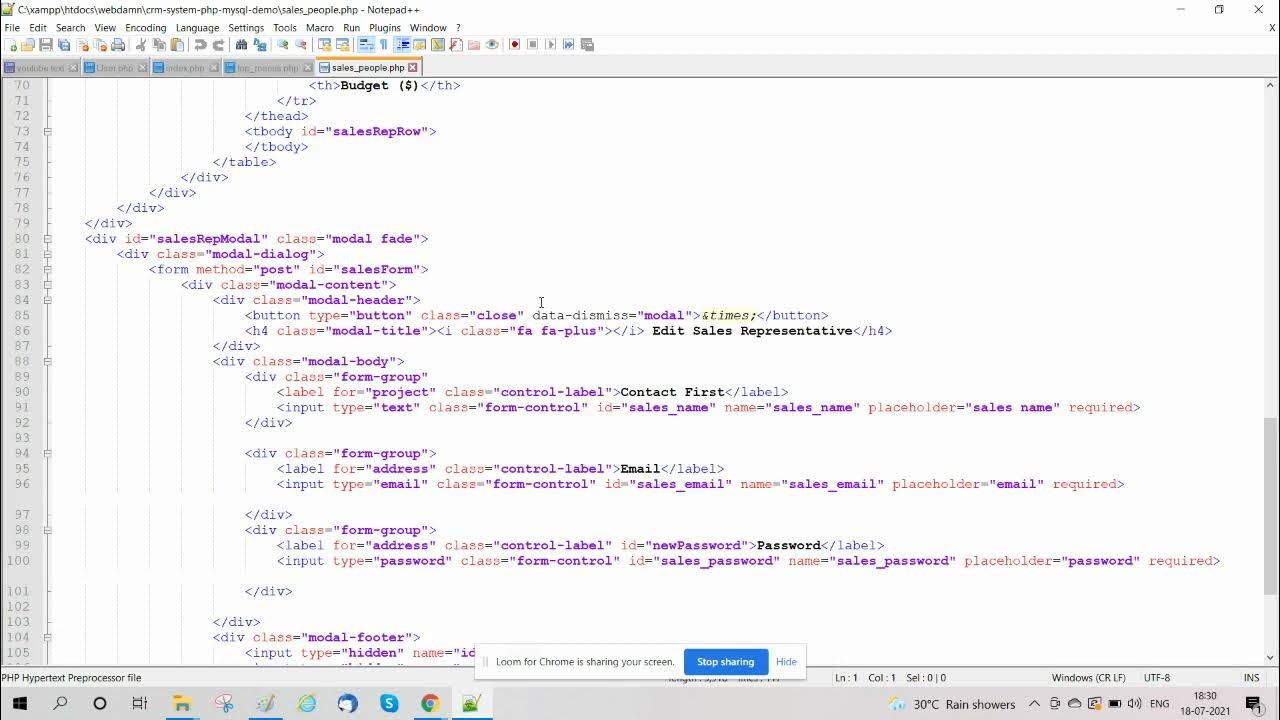 Build CRM System with PHP : Manager Section (4/10) - YouTube