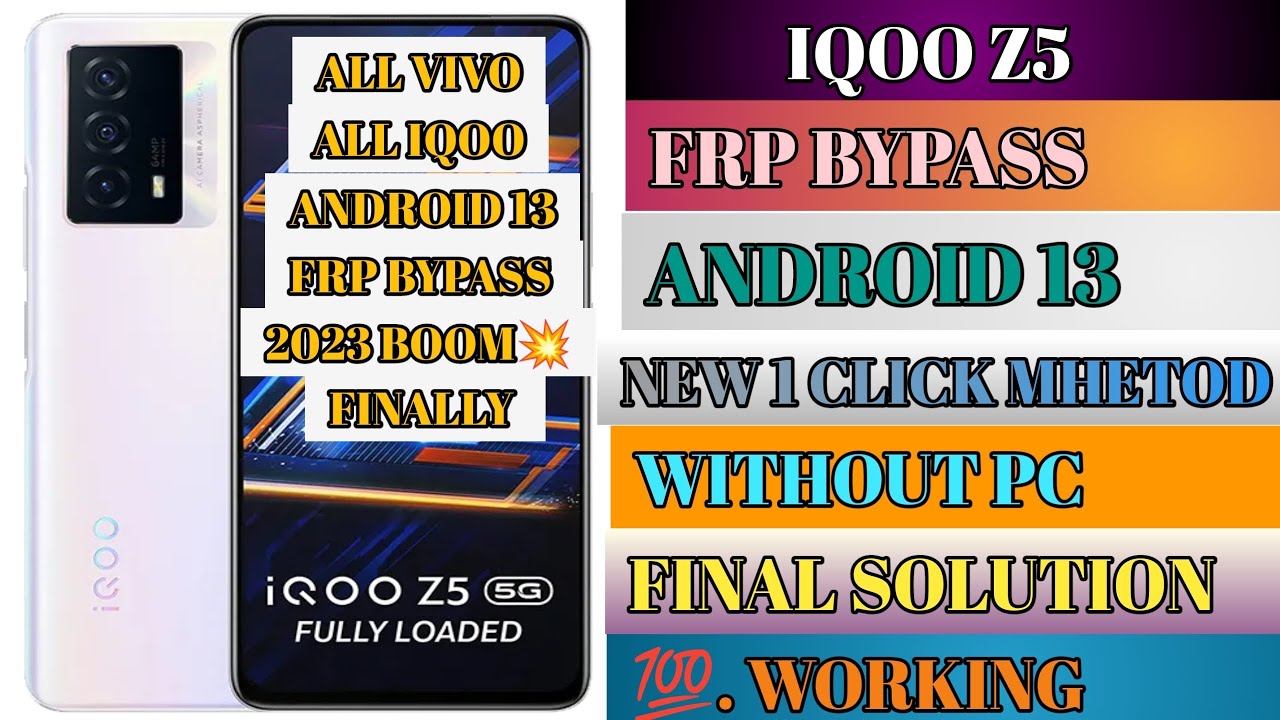 IQOO Z5 Pro 5g Frp Bypass New Trick Android 13 Update l All IQOO Frp Bypass Reset Option Not ...