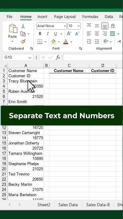 How Easily Separate Text and Numbera into Separate Columns in Excel ...